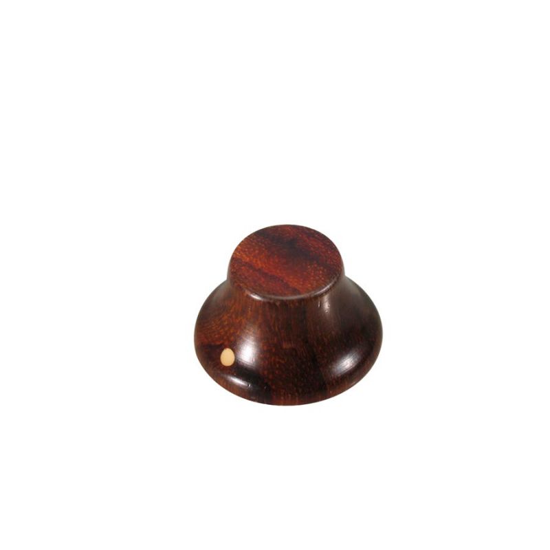 Bell knob, wood,Strat, with pointer, bubingga, 25x14mm | Tonefactory