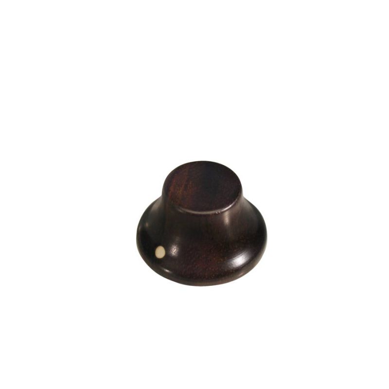 Bell knob, wood,Strat, with pointer, ebony, 25x14mm | Tonefactory