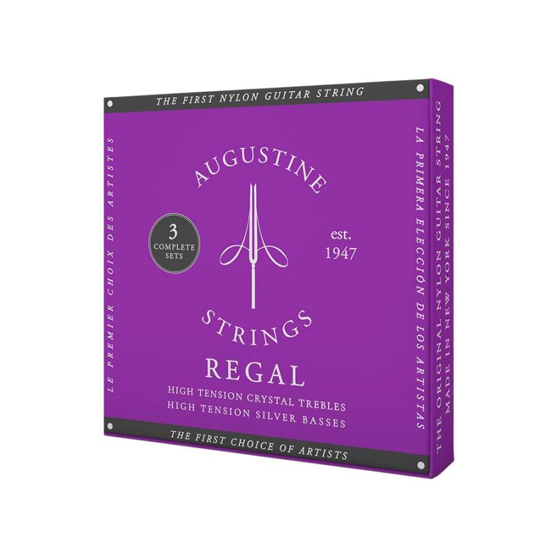 Augustine Regal Blue string set classic, high tension trebles & high ...